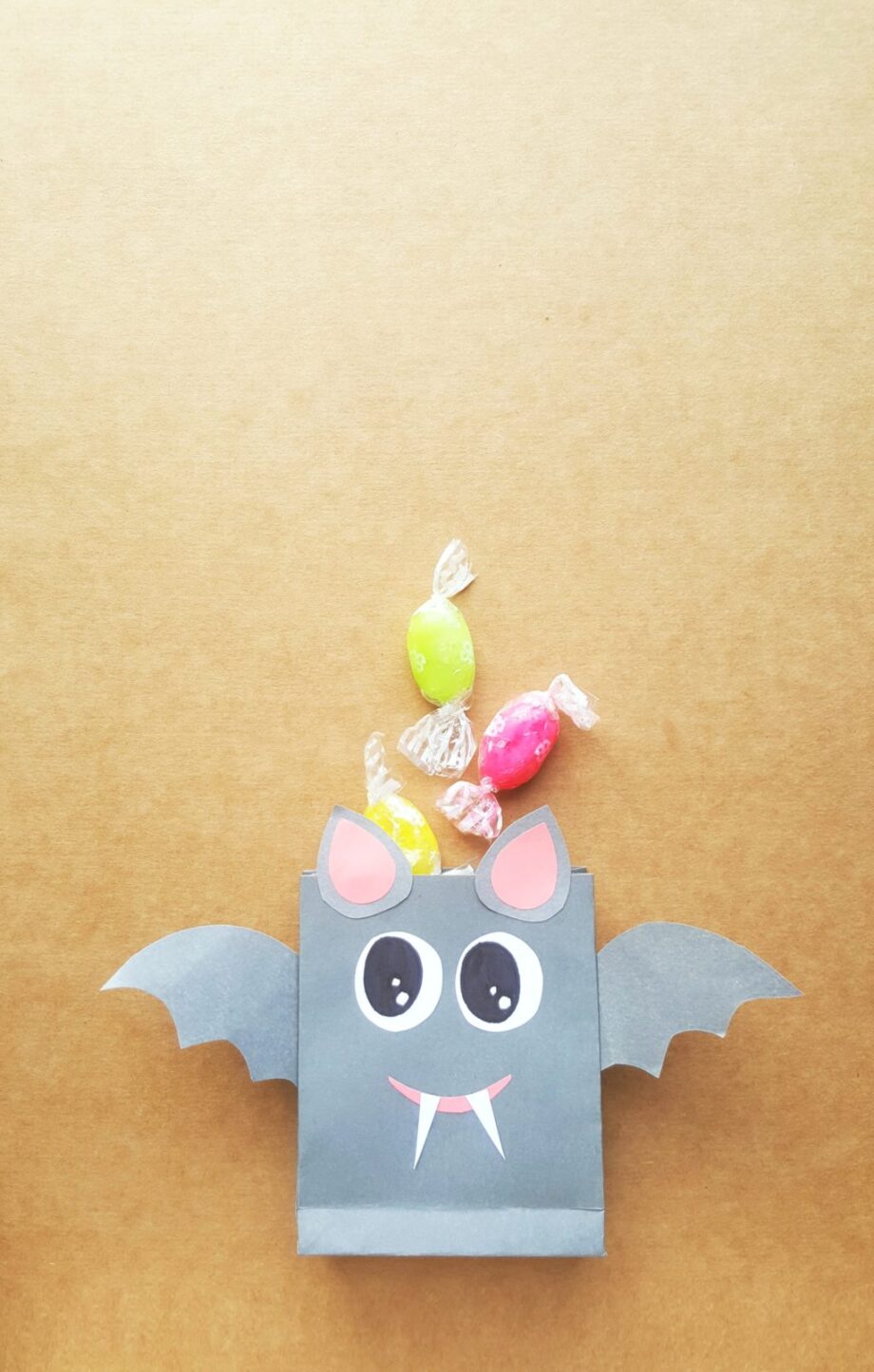 Super Easy to Make Bat Halloween Treat Bag - Whispered Inspirations