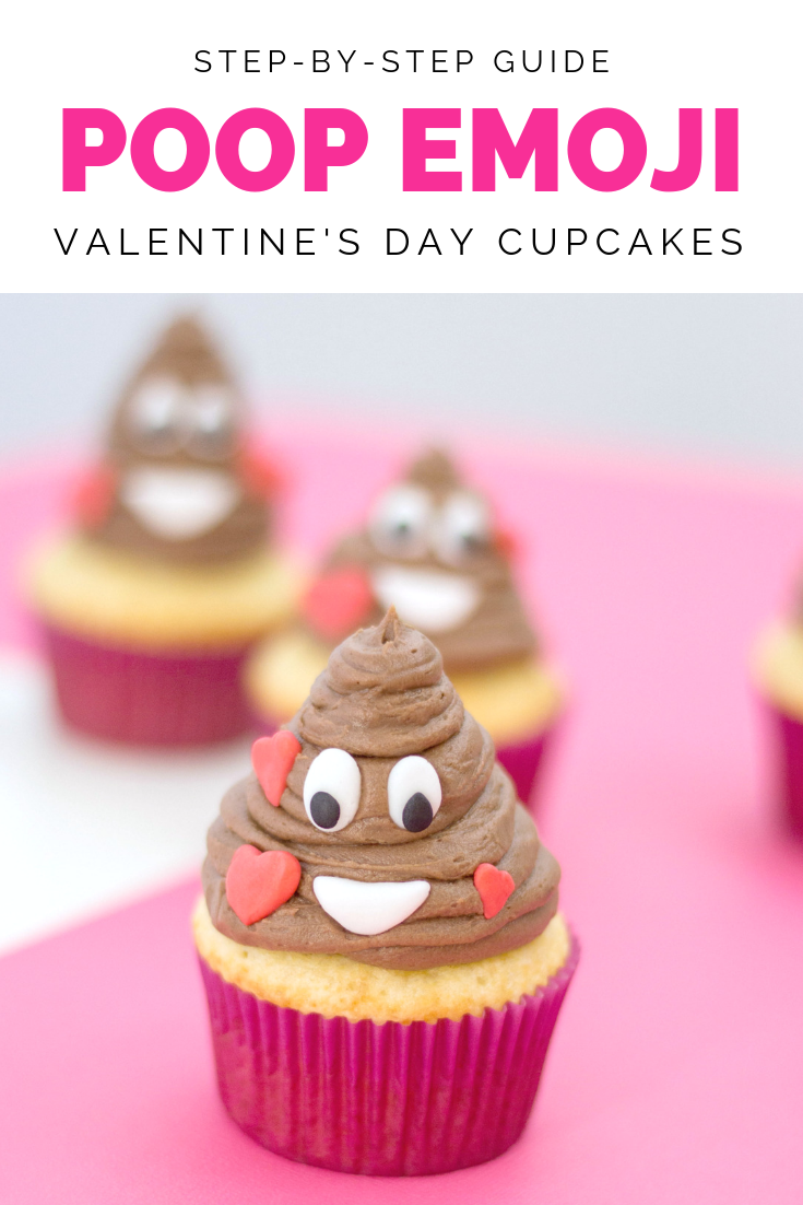 Super Easy and Delicious Poop Emoji Cupcakes - Whispered Inspirations