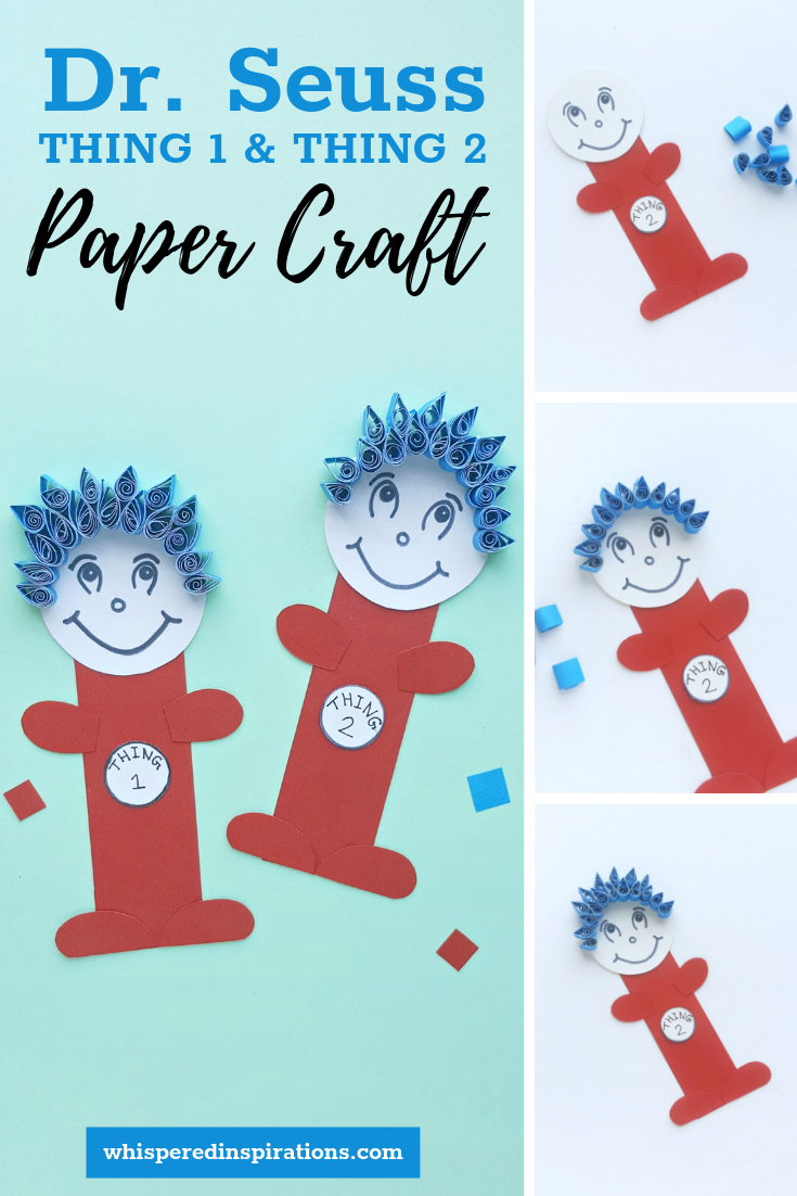 Dr. Seuss - Thing 1 and Thing 2 Craft - Whispered Inspirations