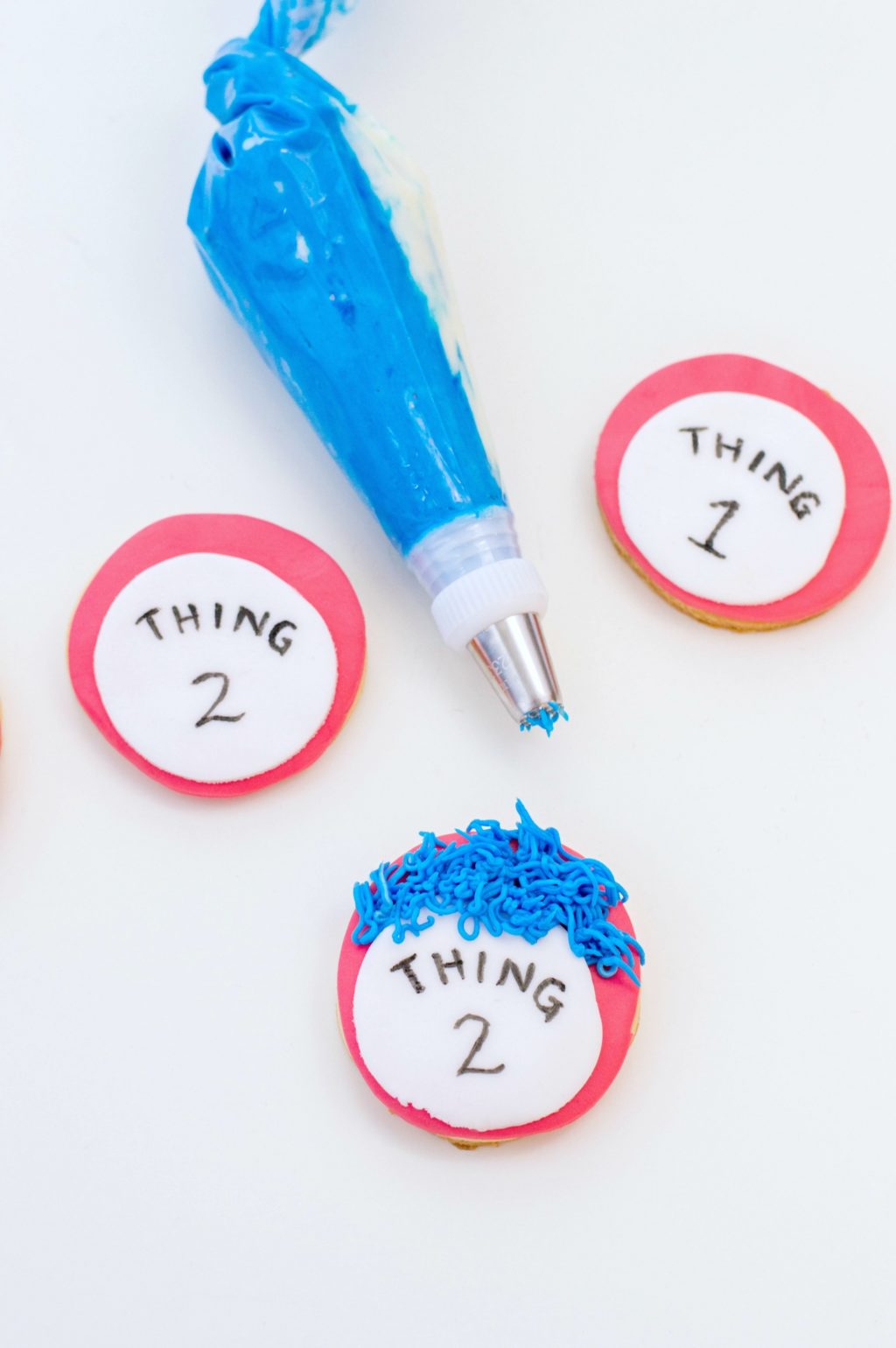 Thing 1 and Thing 2 Cookies - Whispered Inspirations