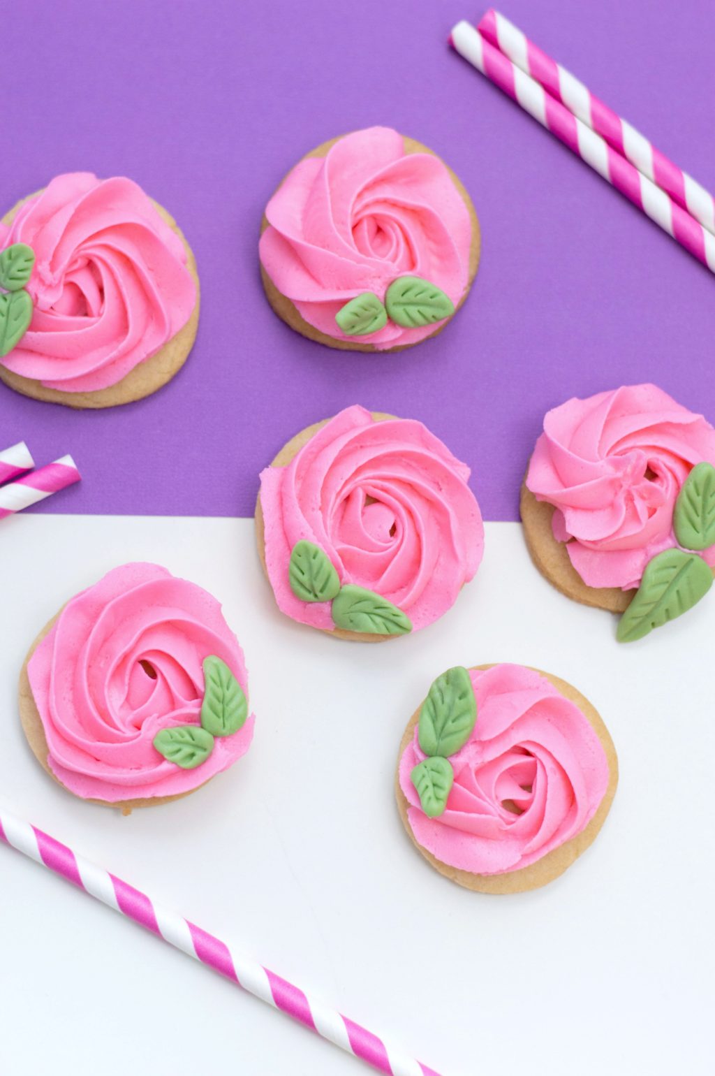 Pink Rose Cookies - Whispered Inspirations