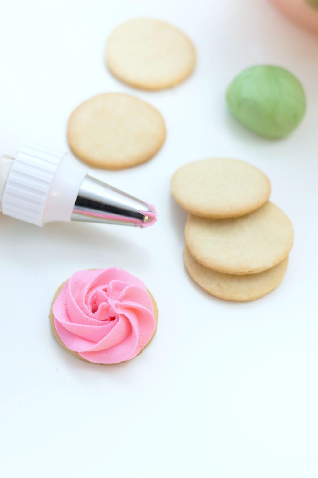 Pink Rose Cookies - Whispered Inspirations
