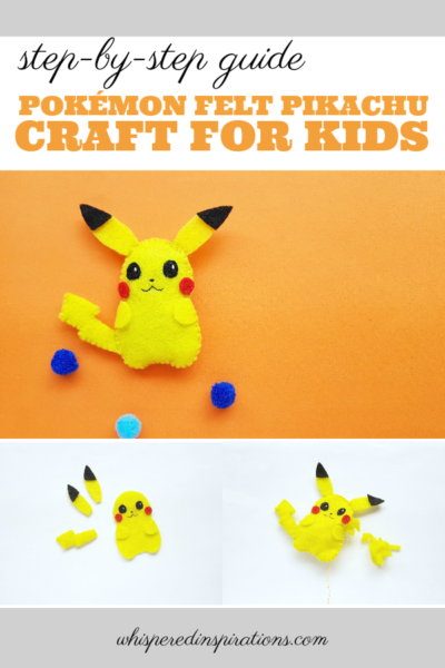Pokémon Felt Pikachu Craft for Kids - Whispered Inspirations