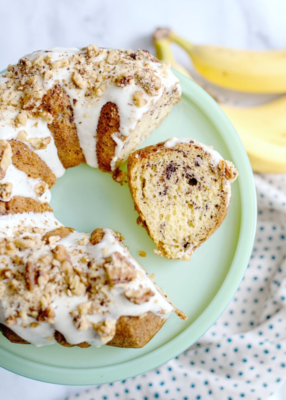 Banana Bundt Cake with Cream Cheese Glaze - Whispered Inspirations