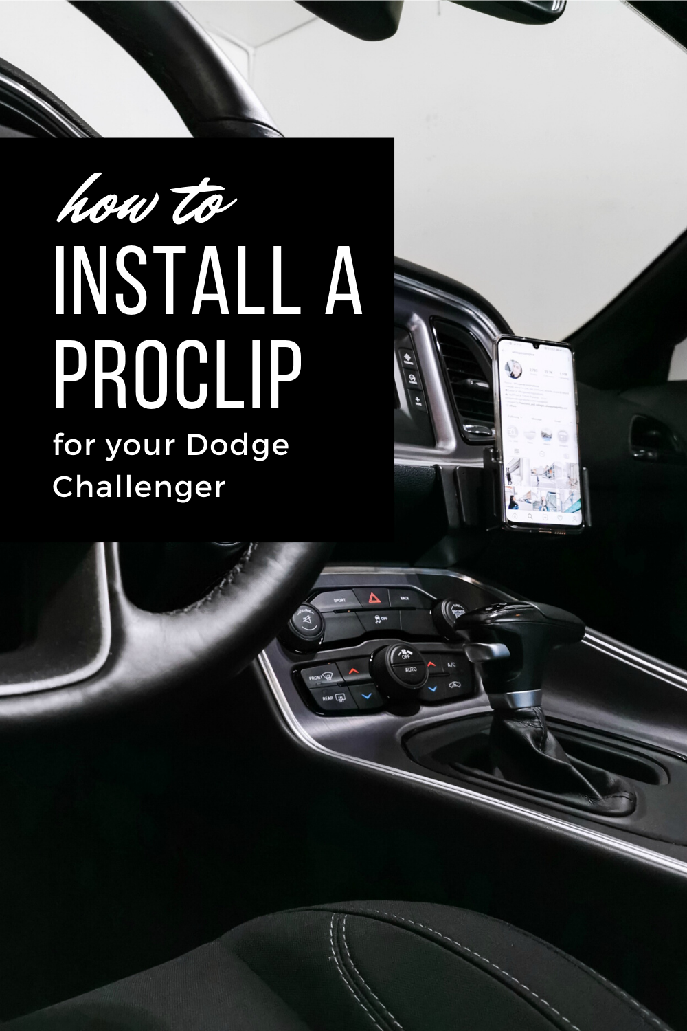 How to Install a ProClip Custom Phone Holder for Your Dodge Challenger ...