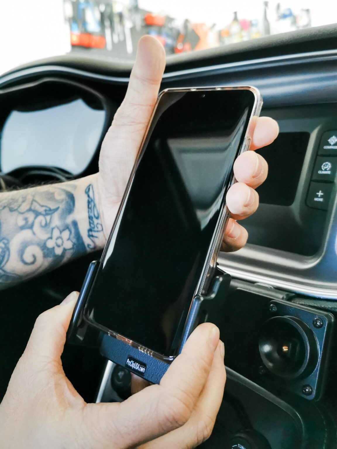 How to Install a ProClip Custom Phone Holder for Your Dodge Challenger ...
